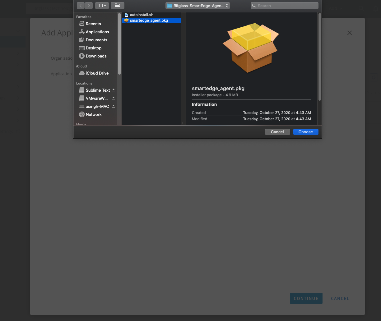 Rolling macOS SmartEdge Agent via VMWare Workspace